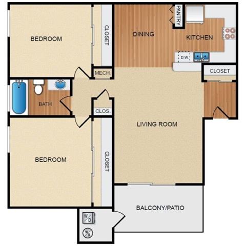 Floor Plans of The Landing at Long Beach in Long Beach, CA