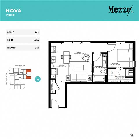 Floor Plans of Mezzo in Minneapolis, MN