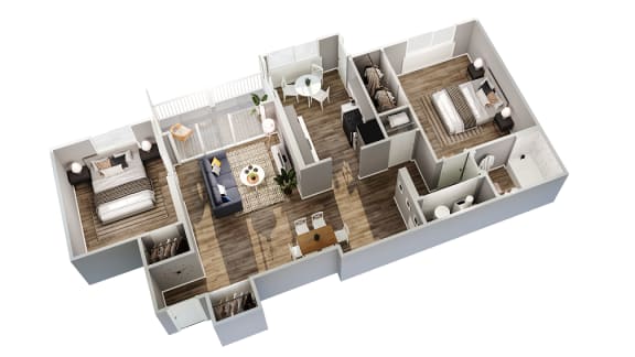Floor Plans of The Pynes by Trion Living in Austell, GA