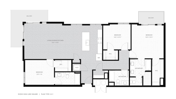 Floor Plans of High Line Square in Provo, UT