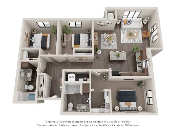 Floor Plans of Decatur Landing I & II in Brooklyn Park, MN
