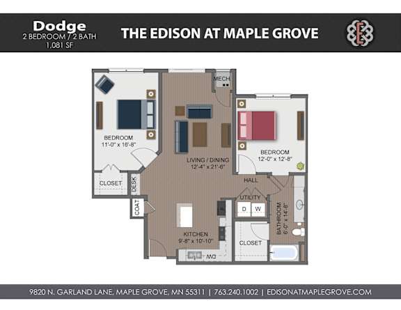 Studio, 1, 2 & 3 Bedroom Apartments in Maple Grove | The Edison at ...