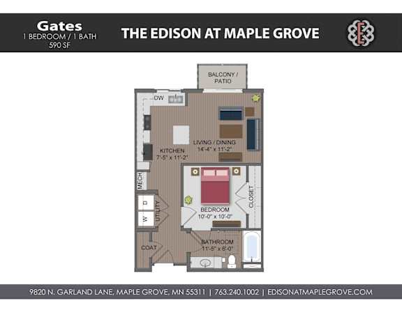 Studio, 1, 2 & 3 Bedroom Apartments in Maple Grove | The Edison at ...