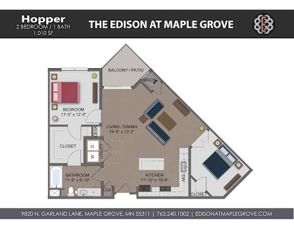 Studio, 1, 2 & 3 Bedroom Apartments in Maple Grove | The Edison at ...