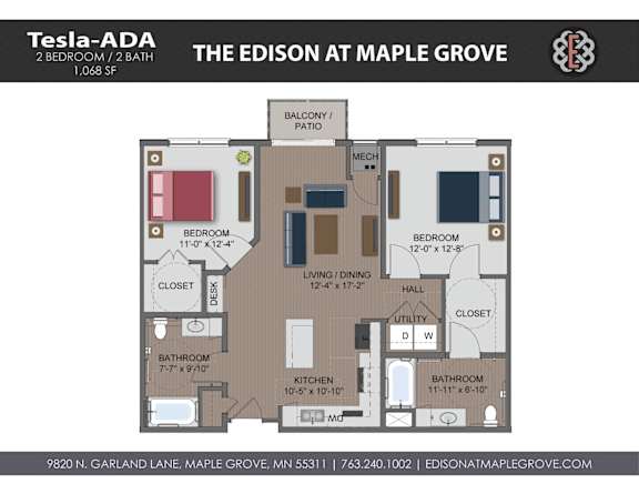 Studio, 1, 2 & 3 Bedroom Apartments in Maple Grove | The Edison at ...