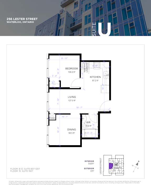 Floor Plans of THE LINQ in Waterloo, ON