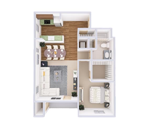 Floor Plans of Grandview Apartments in Kent, WA