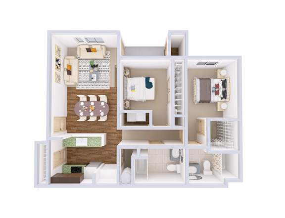 Floor Plans of Grandview Apartments in Kent, WA