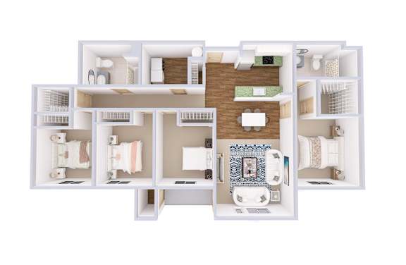 Floor Plans of Grandview Apartments in Kent, WA