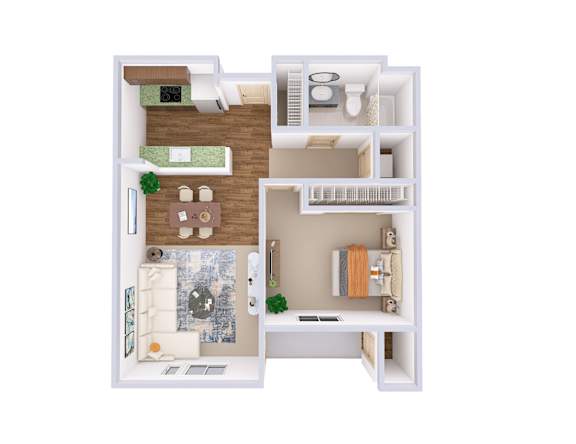 Floor Plans of Grandview Apartments in Kent, WA
