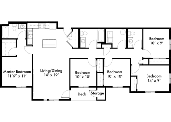 Floor Plans of Grandview Apartments in Kent, WA
