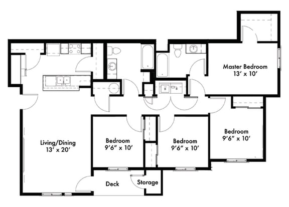 Floor Plans of Grandview Apartments in Kent, WA