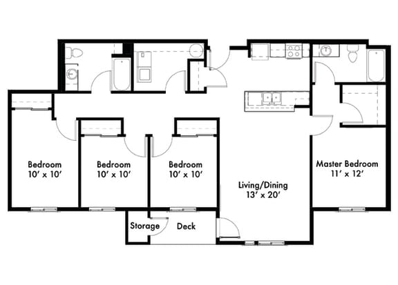 Floor Plans of Grandview Apartments in Kent, WA