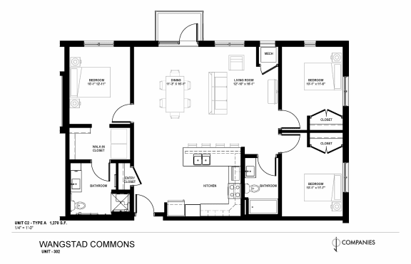 Floor Plans of Wangstad Commons in Brooklyn Center, MN