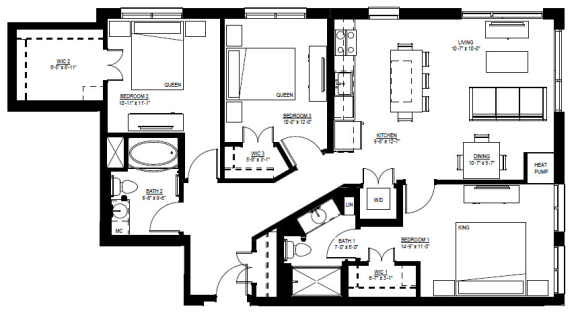 Studio, 1, 2 & 3 Bedroom Apartments in Minneapolis | 1500 Nicollet