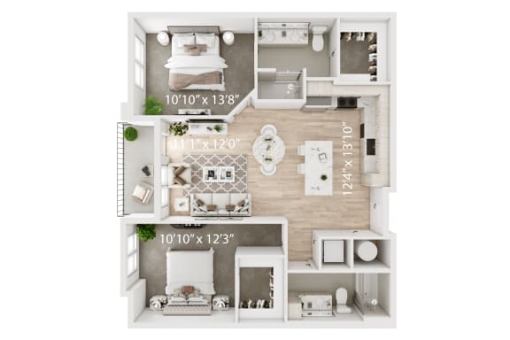 Floor Plans of Brez at Atlantic Crossing in Delray Beach, FL