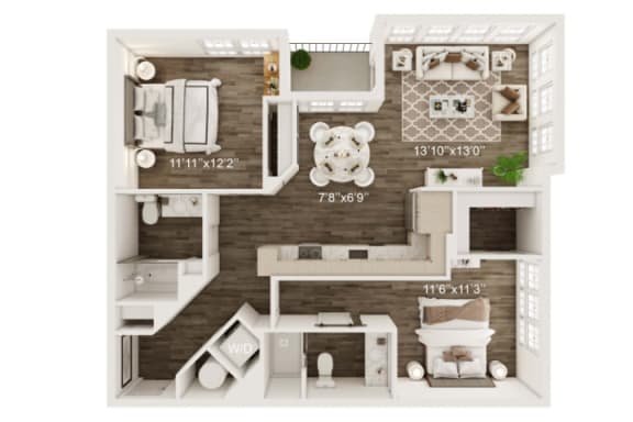 Floor Plans of Brez at Atlantic Crossing in Delray Beach, FL