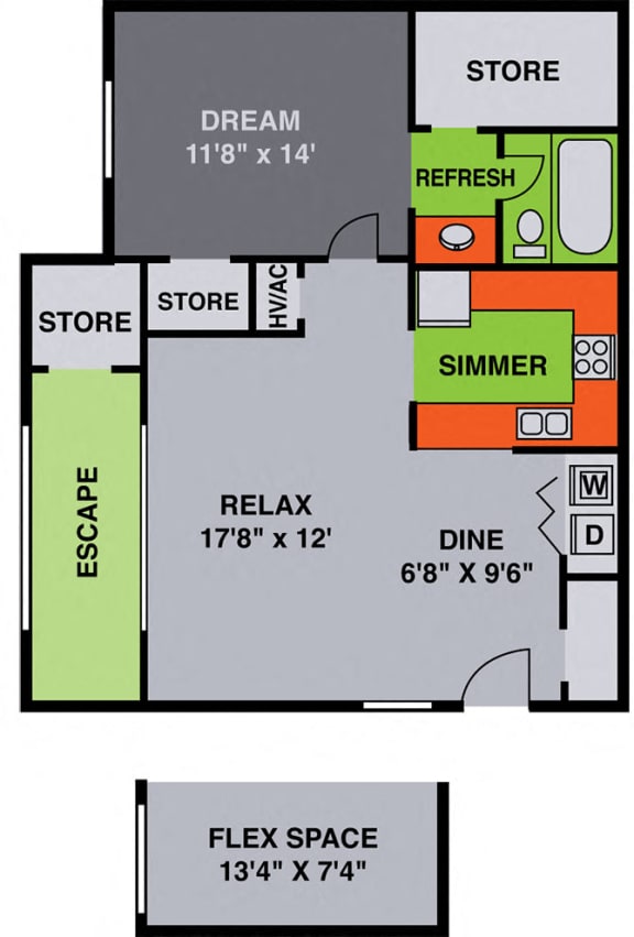 Floor Plans of Hunting Ridge Apartments in Raleigh, NC