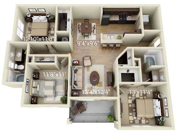 Floor Plans of Legacy Fort Mill Apartments in Fort Mill, SC
