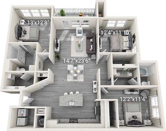 Legacy Union Square Apartments in Orlando, Florida I Floorplans