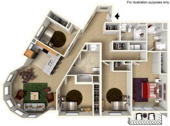 Floor Plans of Redmond Square in Redmond, WA