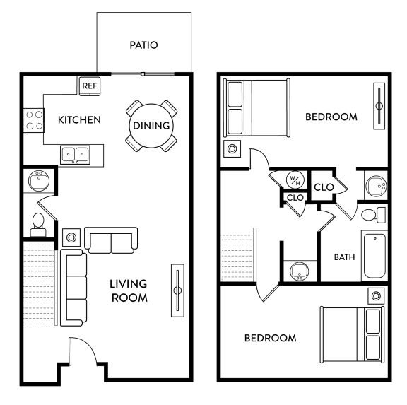 Floor Plans of Bayou Oaks in Alexandria, LA