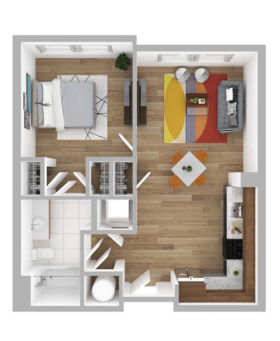 Floor Plans of The Chimes at North Bethesda in Rockville, MD