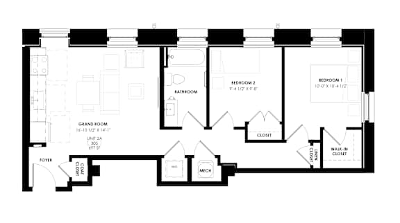 Floor Plans of 22 Light Apartments in Baltimore, MD