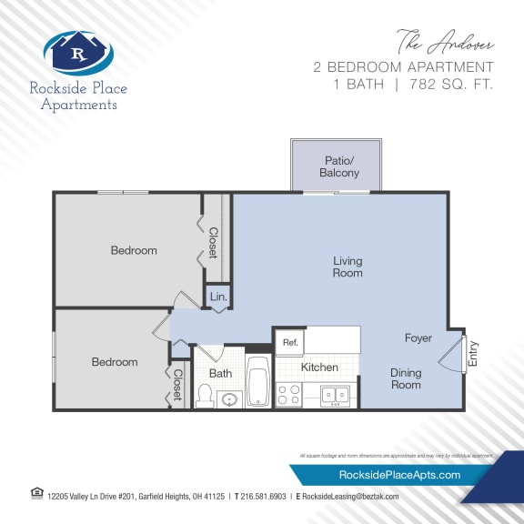 Floor Plans of Rockside Place in Garfield Heights, OH