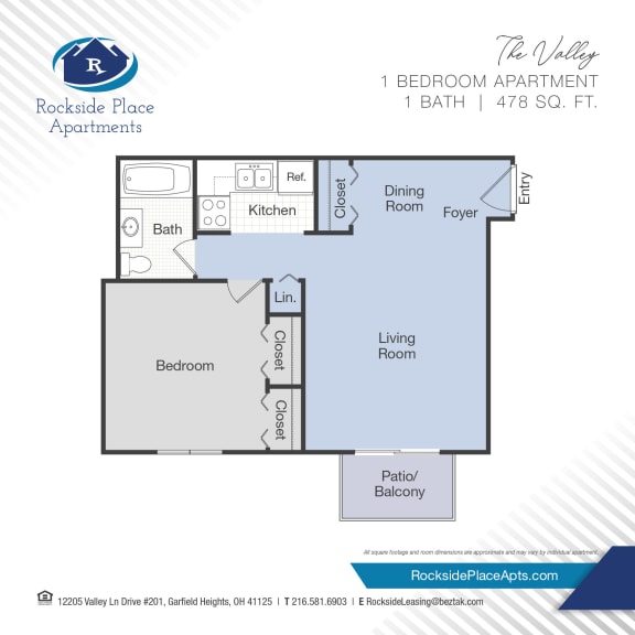 Floor Plans of Rockside Place in Garfield Heights, OH