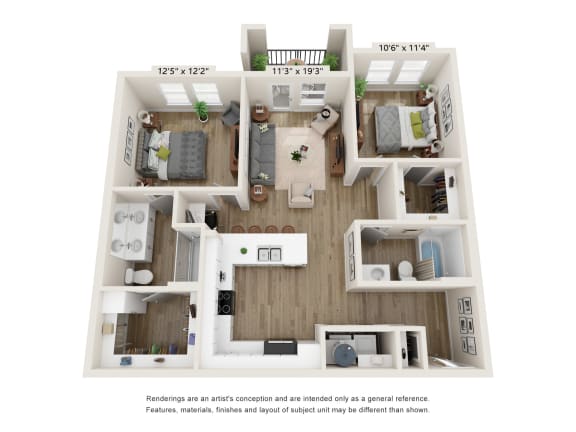 Floor Plans of Desert Commons East in El Paso, TX