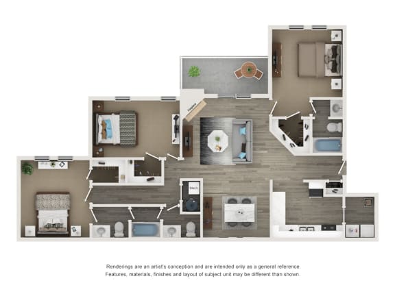 Floor Plans | 1-, 2-, & 3- Bedroom Apartments in Marietta, GA