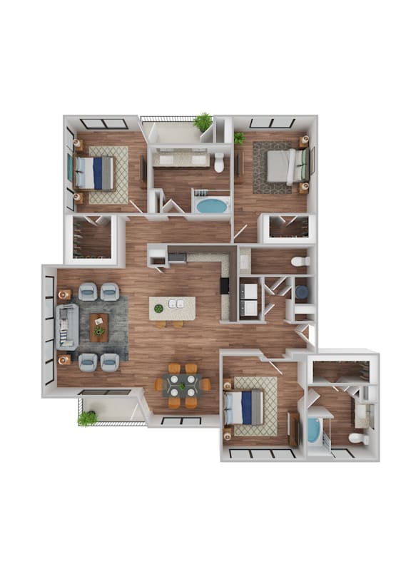 Floor Plans | 1, 2, & 3-Bedroom Apartments in Midtown Atlanta