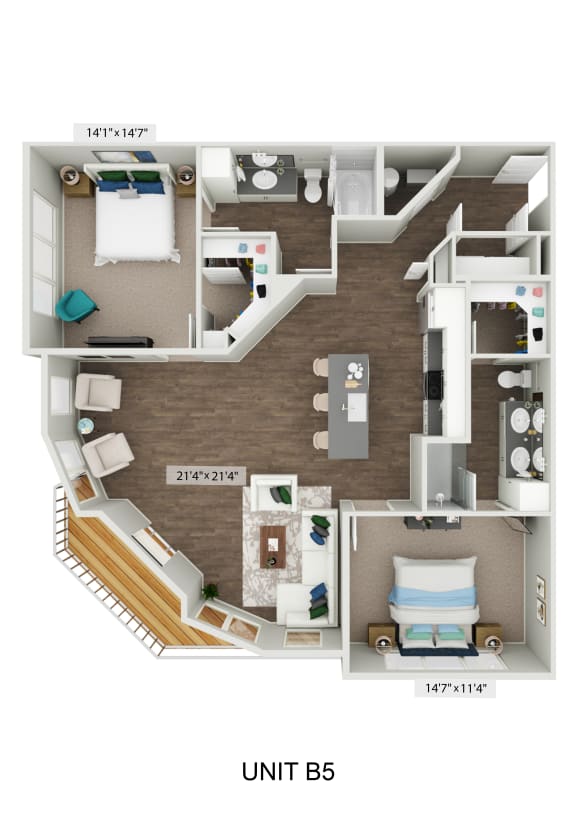 Floor Plans | 2 Bedroom Apartment in Thornton