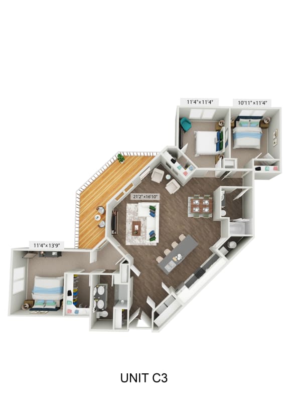 Floor Plans | 2 Bedroom Apartment in Thornton