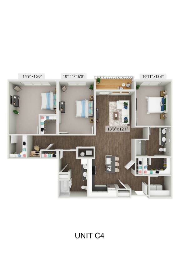 Floor Plans | 2 Bedroom Apartment in Thornton