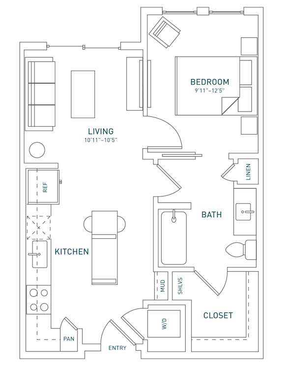 Floor Plans | Studio, 1-, & 2- Bedroom Apartments in San Antonio