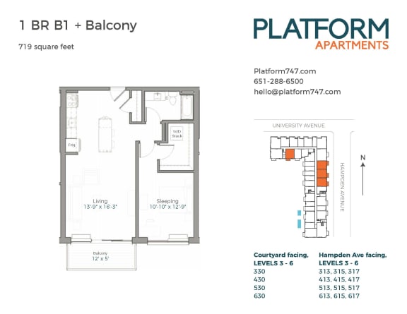 Floor Plans of Ray And Platform in Saint Paul, MN