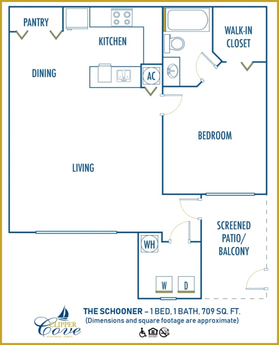1, 2 & 3-Bedroom Apartments in South Tampa | Clipper Cove