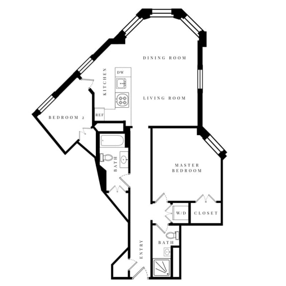 Floor Plans of Pelham Hall in Brookline, MA