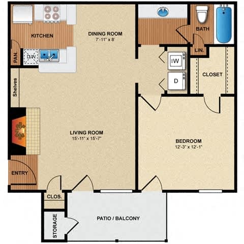 Floor Plans of Pear Ridge in Dallas, TX