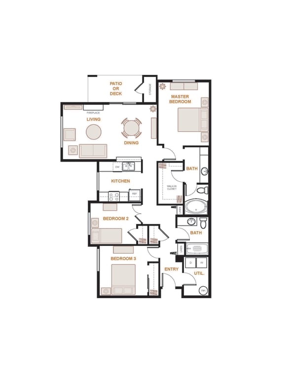 Floor Plans of Valley Springs in Renton, WA