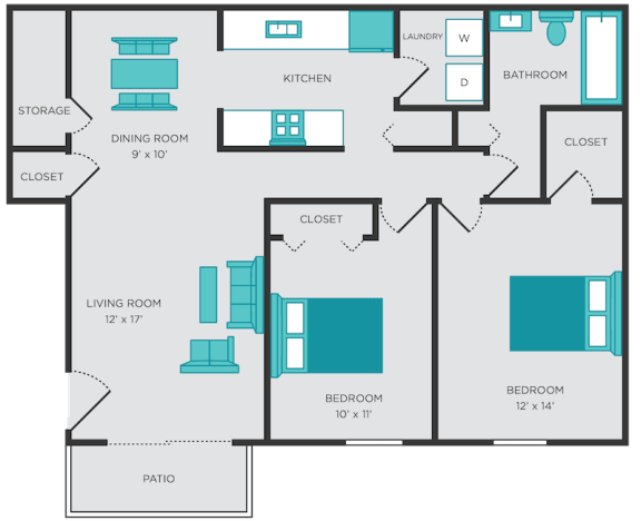 One, Two, & Three-Bedroom Apartments in Evansville, IN | Abbey Court