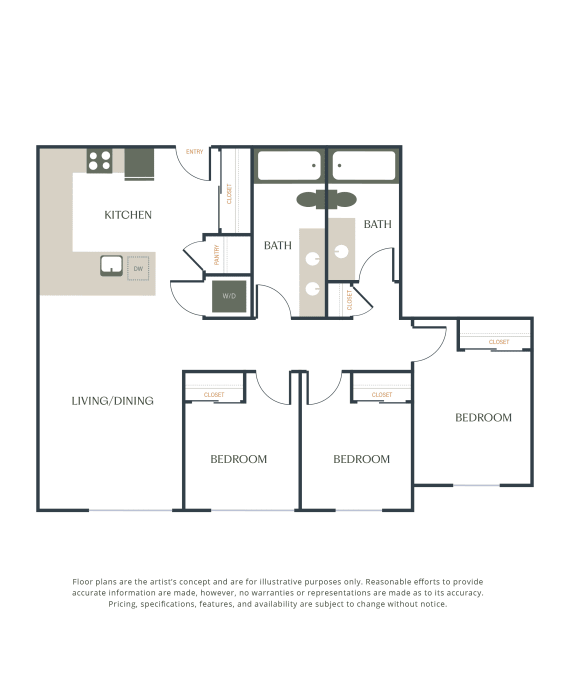 Floor Plans of Watershed Renton in Renton, WA
