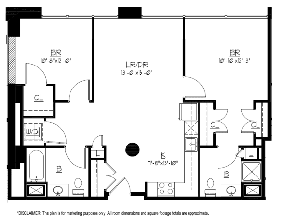Floor Plans of North Square Apartments at The Mill District in Amherst, MA