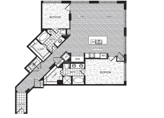 1 & 2 Bedroom Fells Point Apartments | The Crescent at Fells Point