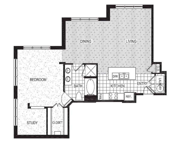 1 & 2 Bedroom Fells Point Apartments | The Crescent at Fells Point