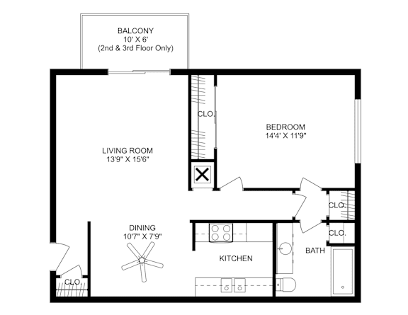 Floor Plans of Appletree Apartments in Omaha, NE