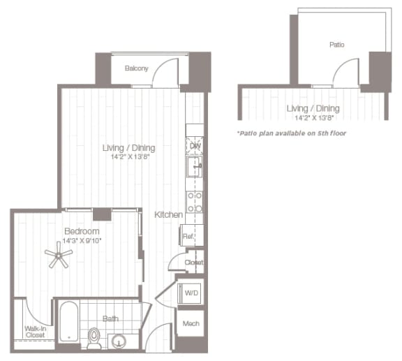 Floor Plans of Core in Silver Spring, MD