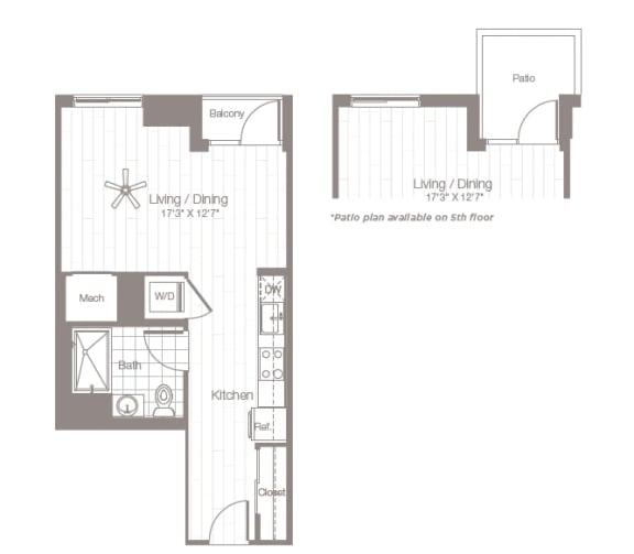 Floor Plans of Core in Silver Spring, MD